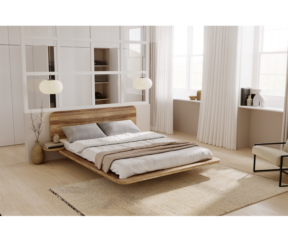 Letto in legno massiccio di Rovere - Lumen - Vivere Zen