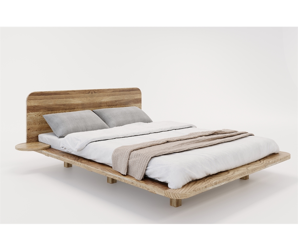 Letto in legno massiccio di Rovere - Lumen - Vivere Zen
